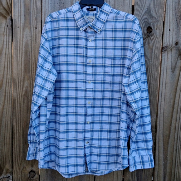 St. John's Bay | Shirts | St Johns Bay Shirt Men Xl Blue White Plaid ...